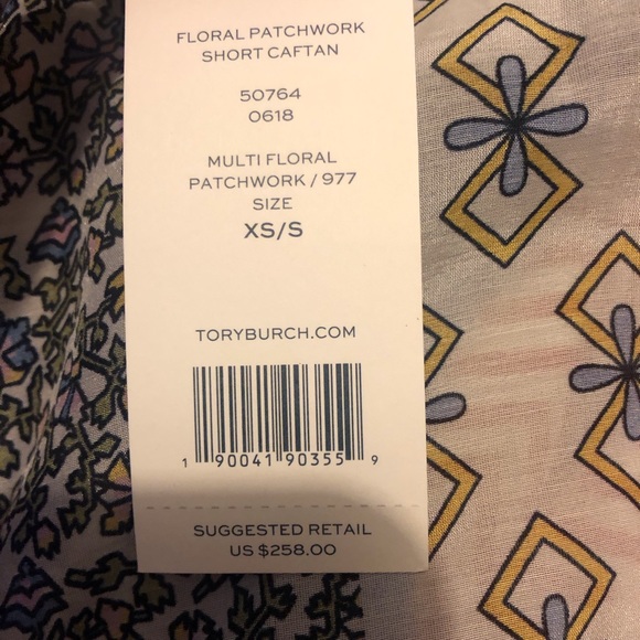 Tory Burch | Dresses | Tory Burch Floral Patchwork Short Caftan | Poshmark